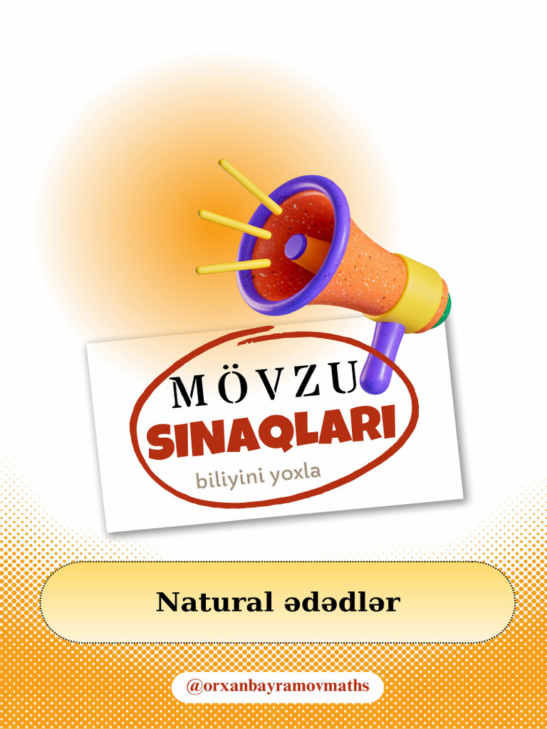 Natural ƏDƏDLƏR Sınaq (OBM) 0703030384 | PDF