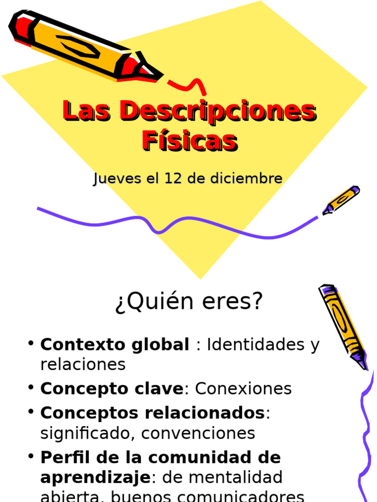 Las Descripciones Físicas | PDF | Pelo | Cabello rojo