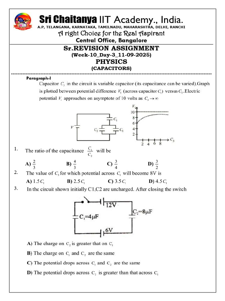 PHY REV - ASSN W-10 Day-3 11-09-2025 | PDF