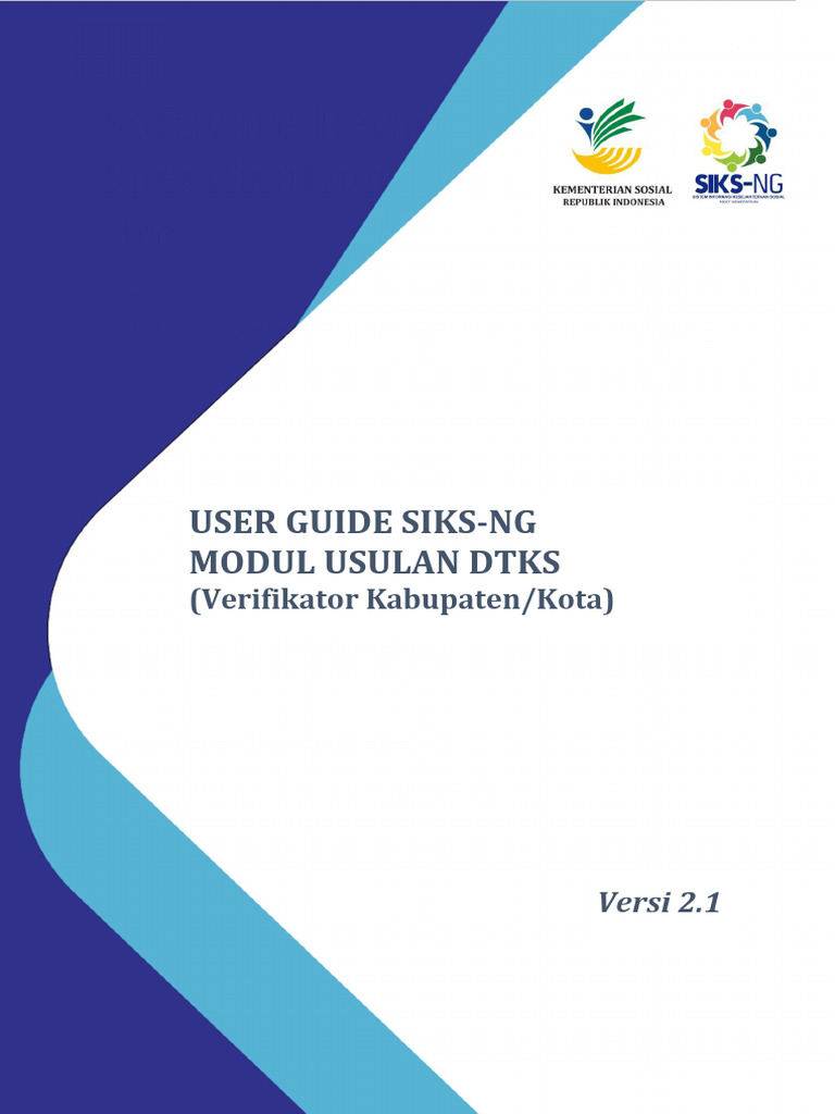 Software Requirement Specification: User Guide Siks-Ng Modul Usulan Dtks | PDF