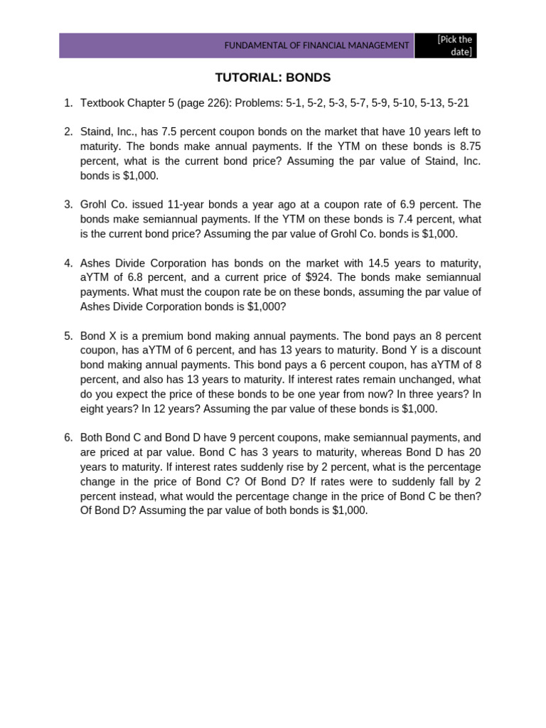 Tutorial Bonds New | PDF