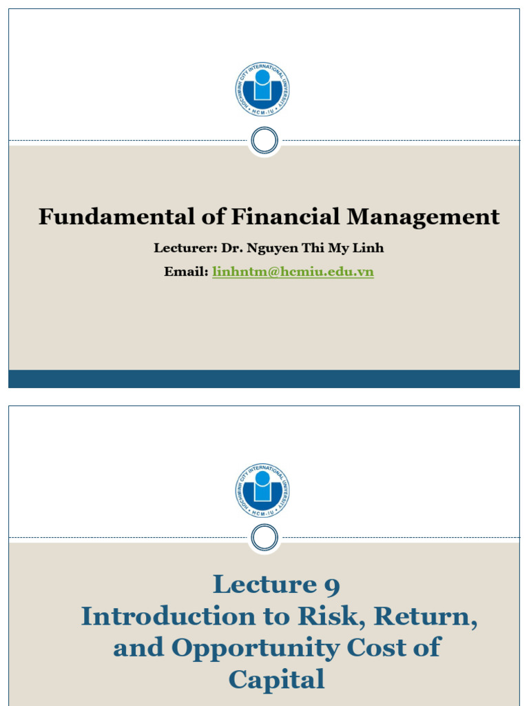 FM_Lec 9_Intro to Risk & Return_sem 1 2018_19 | PDF | Standard ...