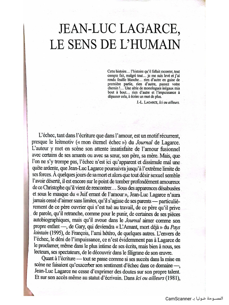 Bibliographie Pour Lagarce | PDF