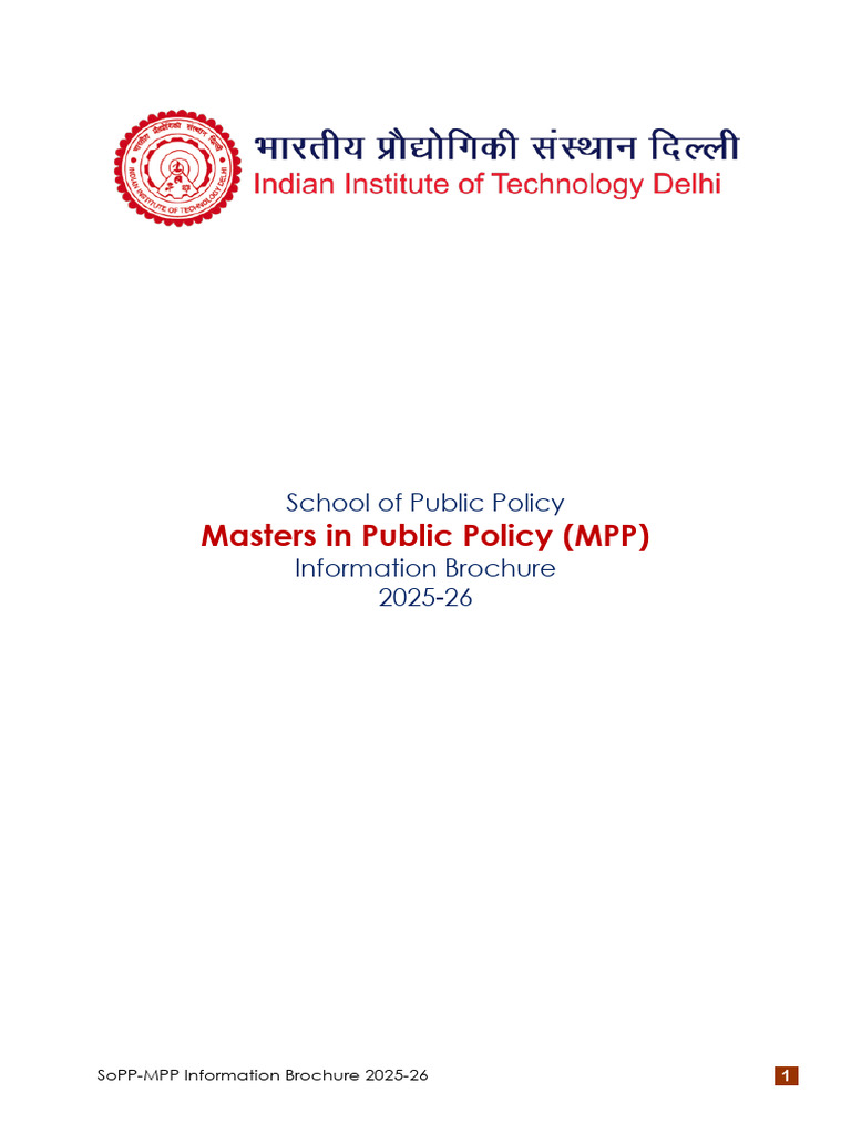 MPP Program Details for 2025-26 | PDF | Bachelor's Degree | Academic Degree