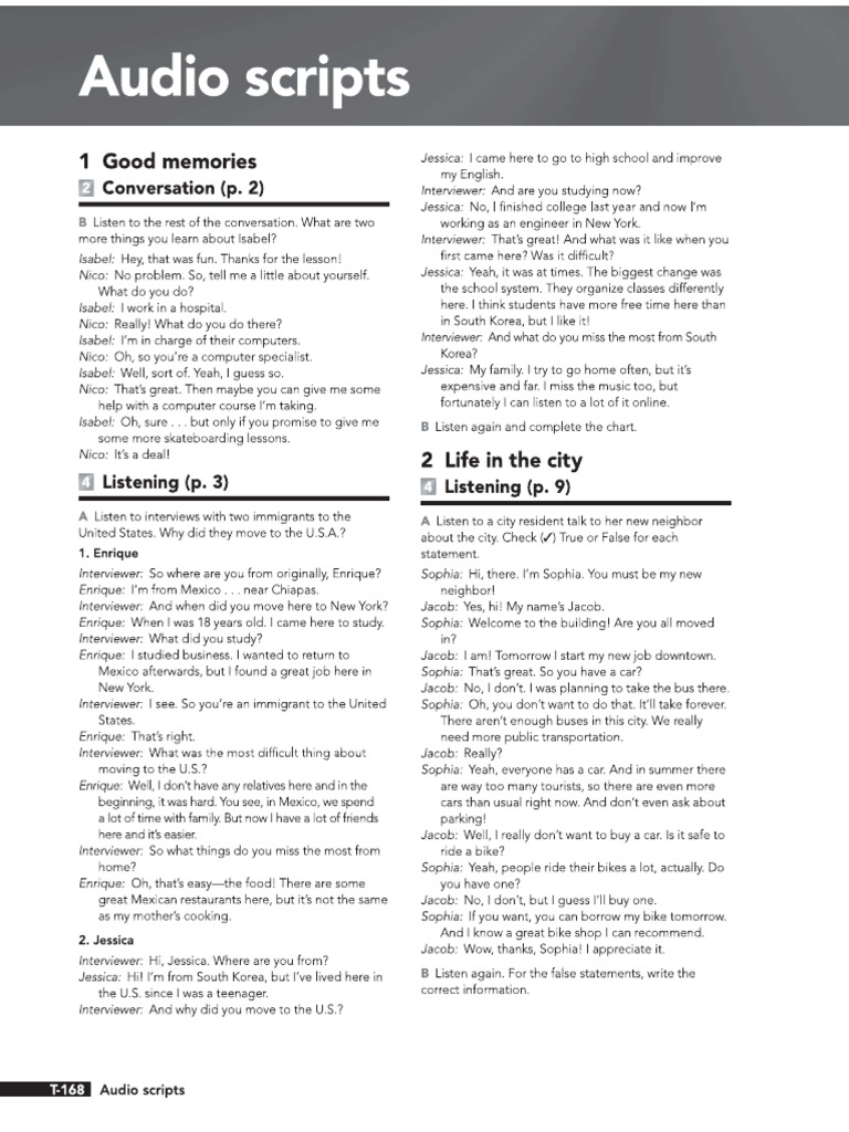 Interchange 5th Edition - 2 - Audio Transcriptions (2017) Jack C ...