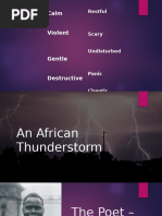 A Stylistic Analysis On The Poem An African Thunderstorm | PDF | Poetry