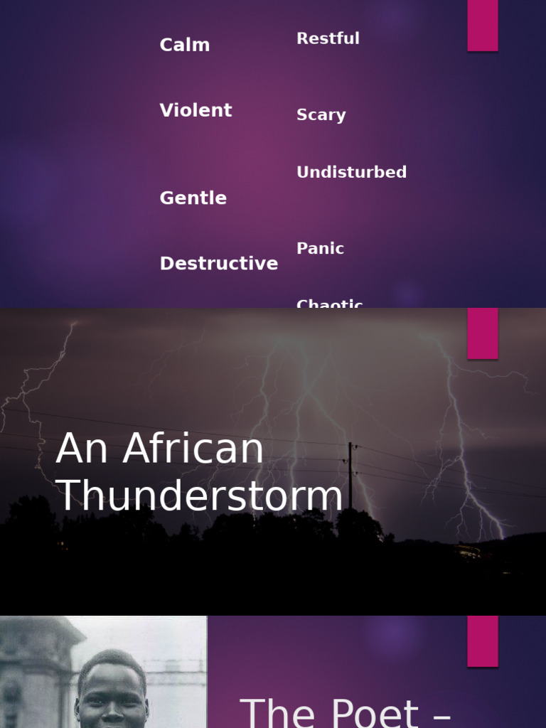 Themes in "An African Thunderstorm" | PDF | Wound | Poetry