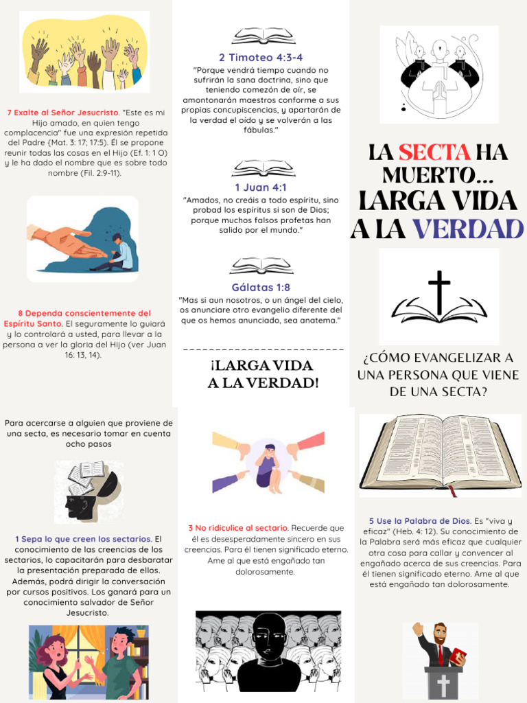 Folleto Triptico: Como Hablarle A Un Sectario | PDF | Teología | Creencia religiosa y doctrina