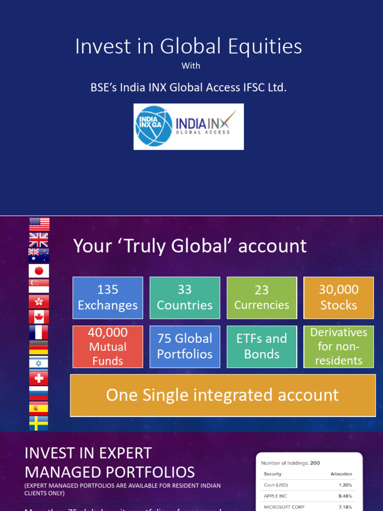 India INX Global Access Overview | PDF | Stocks | Stock Exchange