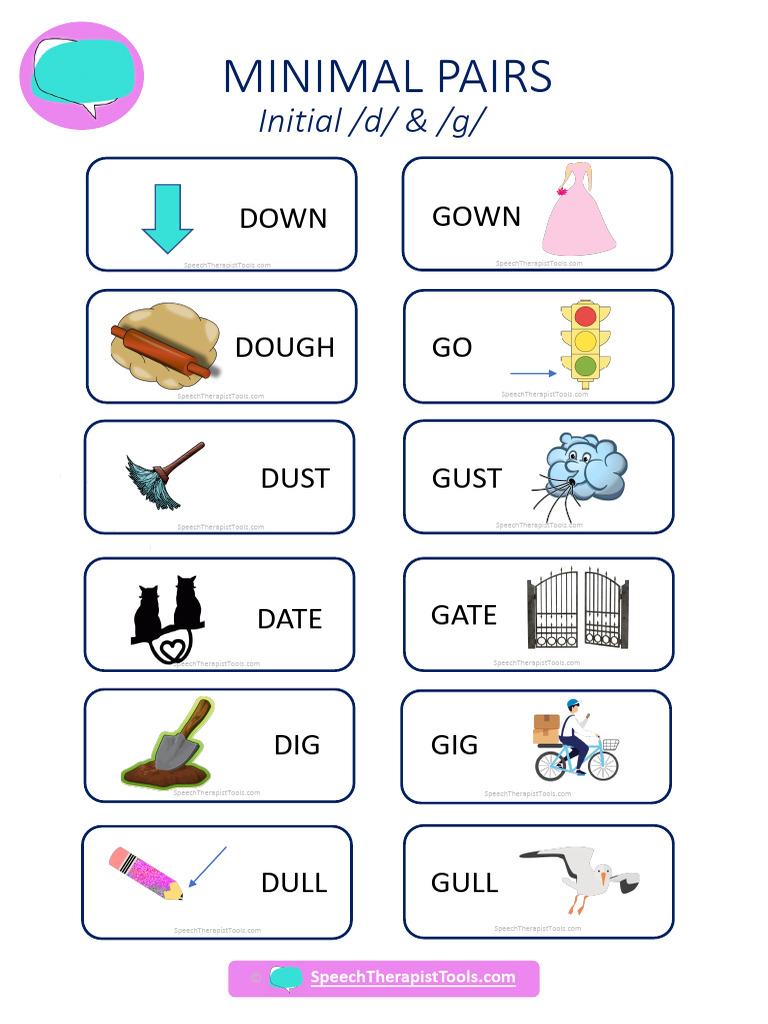 Min Pairs D G Initial | PDF