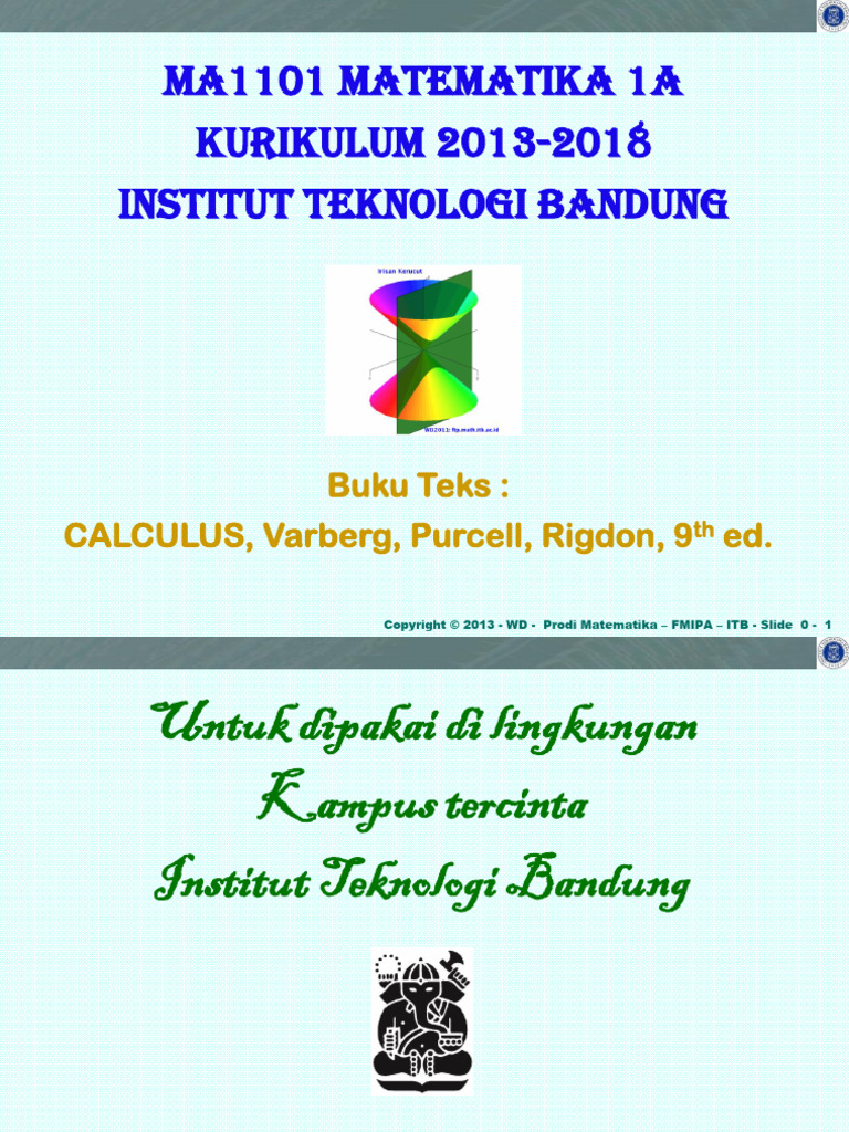 Diktat Matematika 1A ITB 2013-2018 | PDF