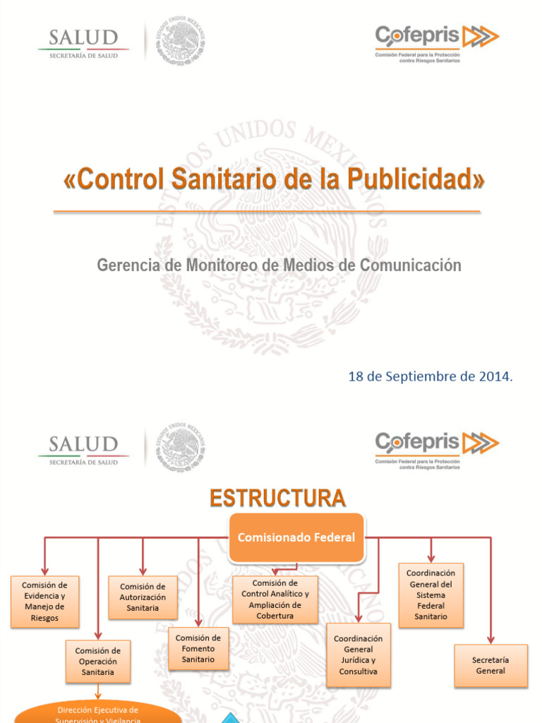 Control Sanitario de Publicidad en México | PDF