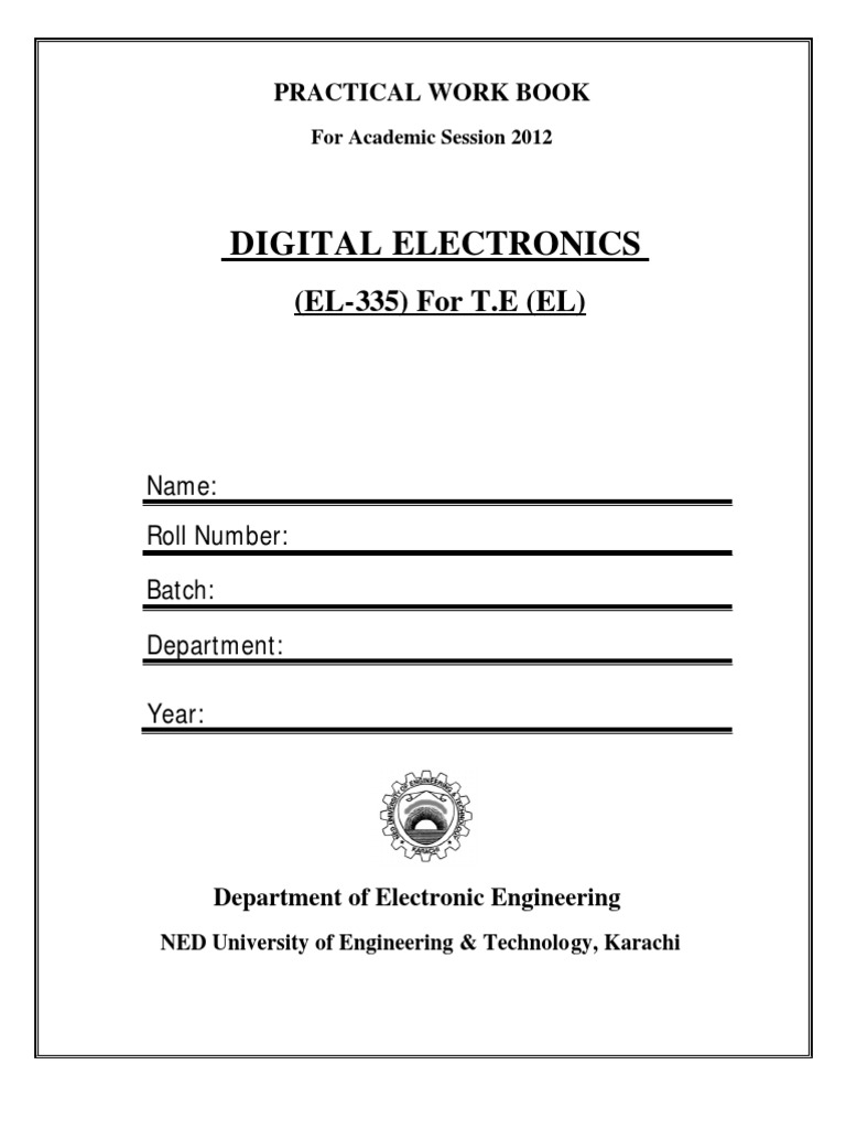 Digital Electronics Lab Manual | PDF | Analog To Digital Converter ...