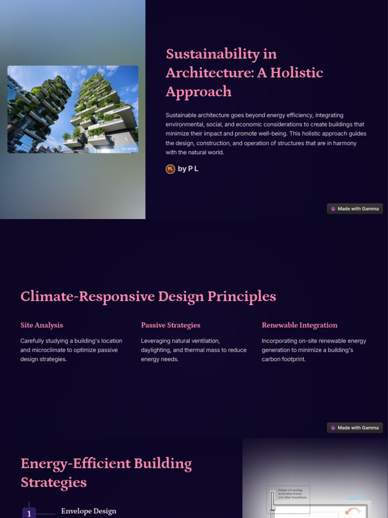 Holistic Sustainability in Architecture | PDF