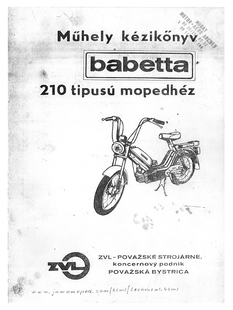 Babetta 210 Műhely | PDF