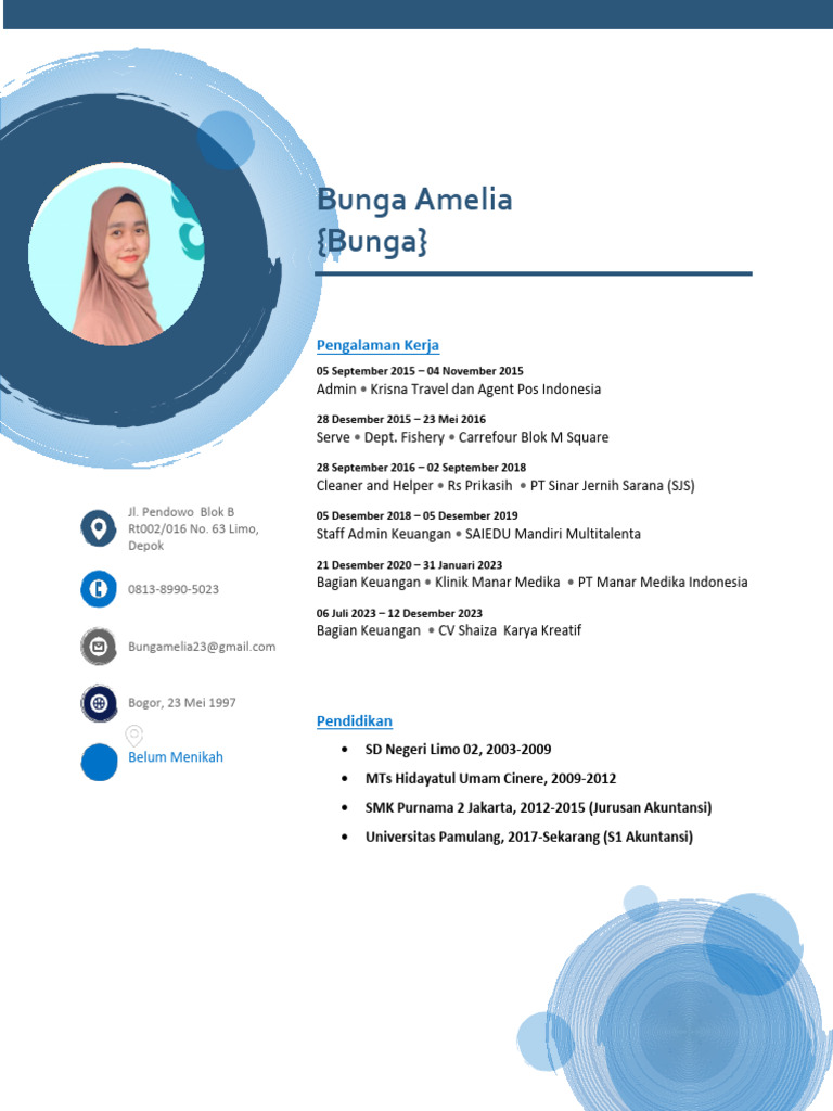 CV Bunga Amelia | PDF