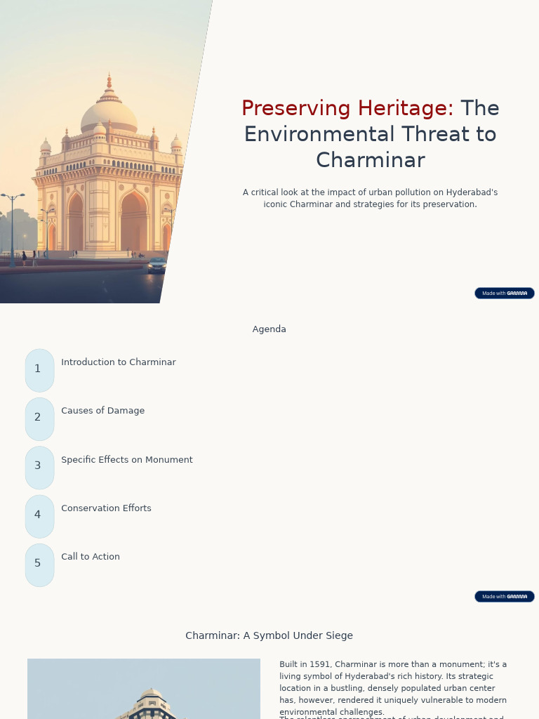 Protecting Charminar from Urban Pollution | PDF | Particulates ...