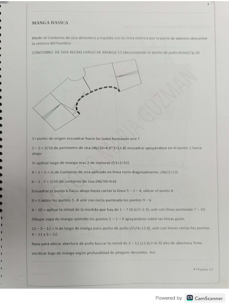 Trazo de Mangas | PDF