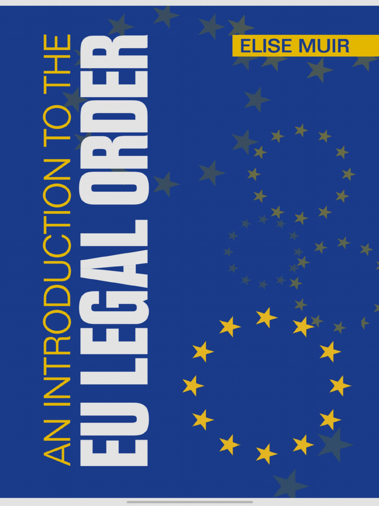 Elise Muir, Introduction To EU Legal Order (CUP 2023) | PDF