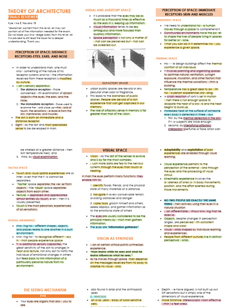Understanding Spatial Perception in Architecture | PDF | Senses ...