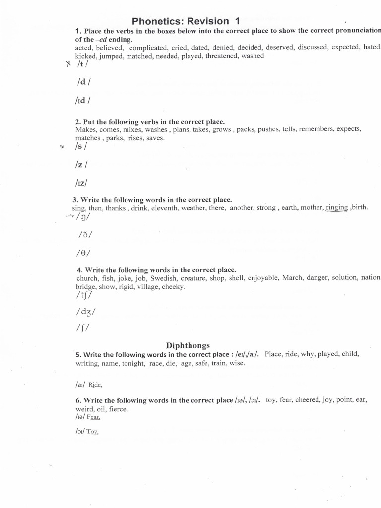 Phonetics Practice | PDF