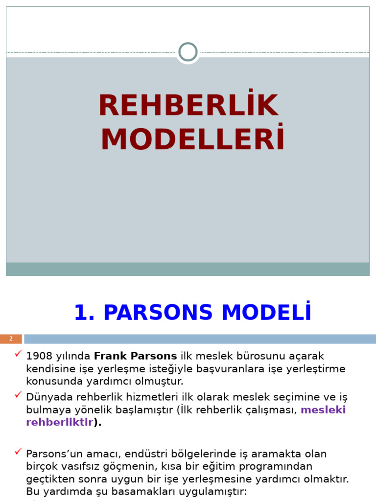 2 Rehberlik Modeller | PDF