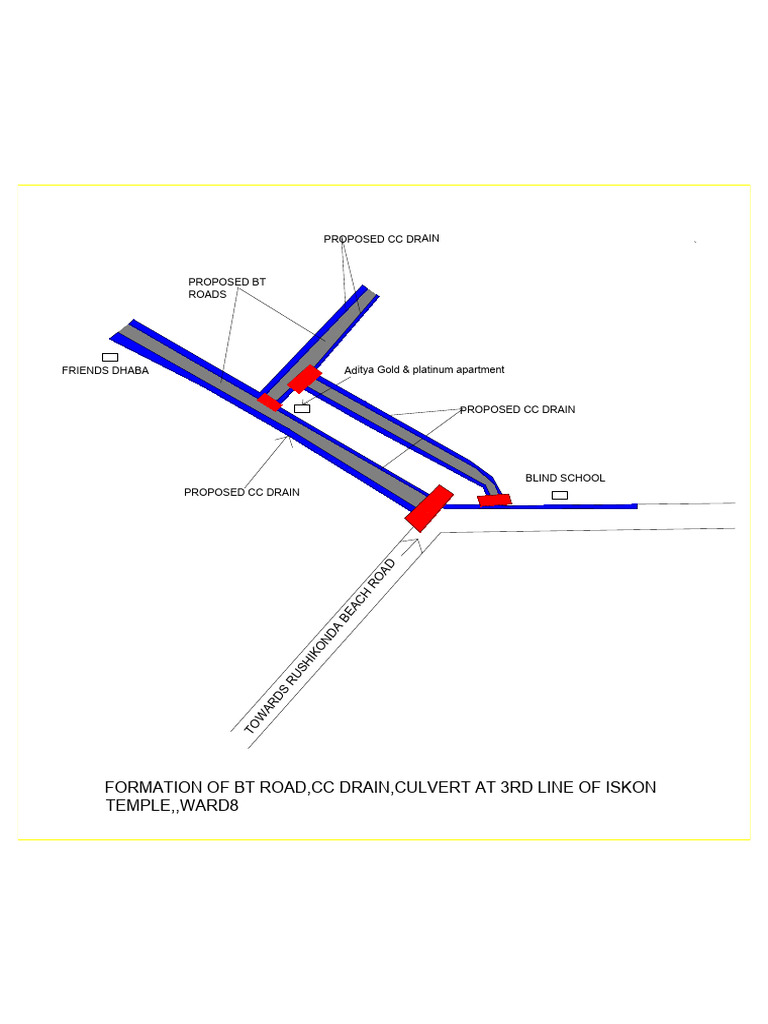 BT Road and Drain Construction Plan | PDF