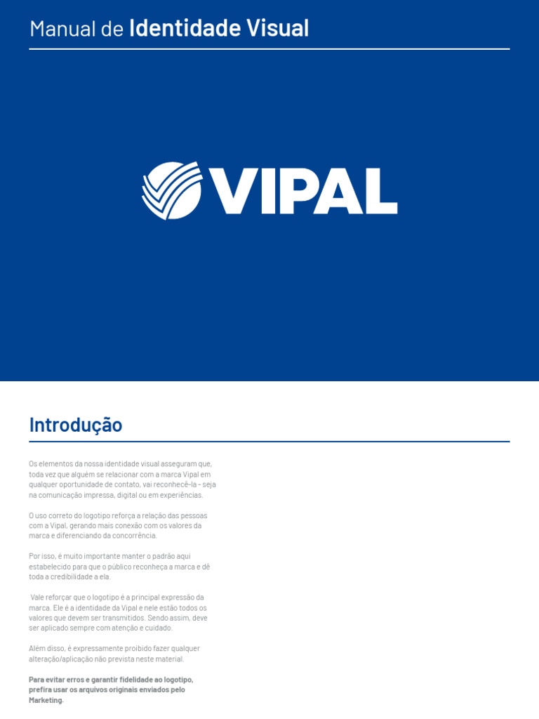 Manual de Identidade Visual Vipal | PDF | Logotipos | Cor