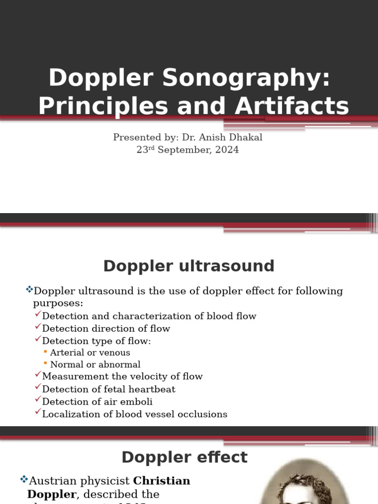 Doppler Sonography: Principles & Artifacts | PDF | Medical Ultrasound ...