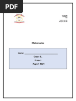 GP Maths Grade 8 Project 2022 TERM 3 QP and Memo | PDF | Elementary ...
