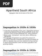 Segregation Policies in Early Apartheid | PDF | Apartheid | South Africa