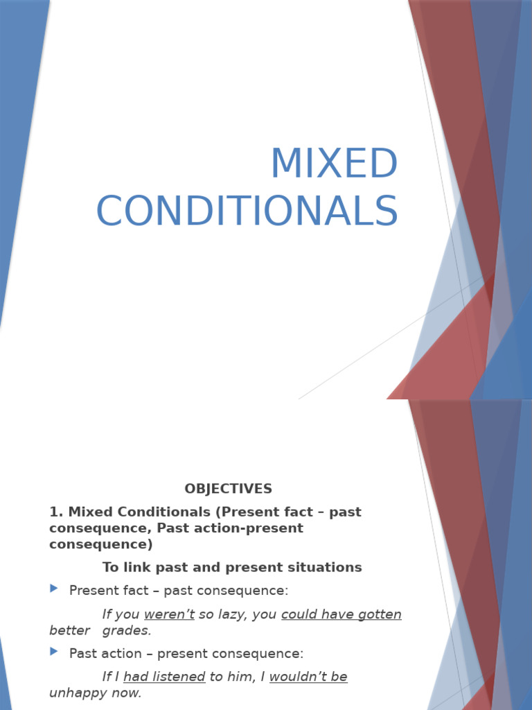 Mixed Conditionals - PFC Moodle | PDF | Linguistics