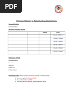 Ration Card Member Addition Form | PDF