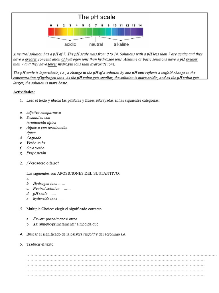 Understanding pH Levels and Solutions | PDF