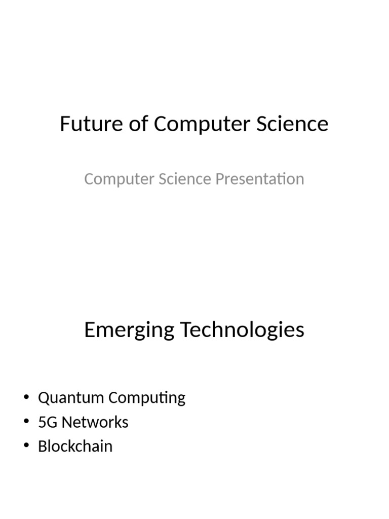Future of Computer Science | PDF