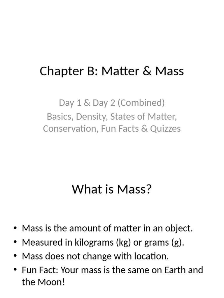 Understanding Matter and Density Basics | PDF | Density | Mass