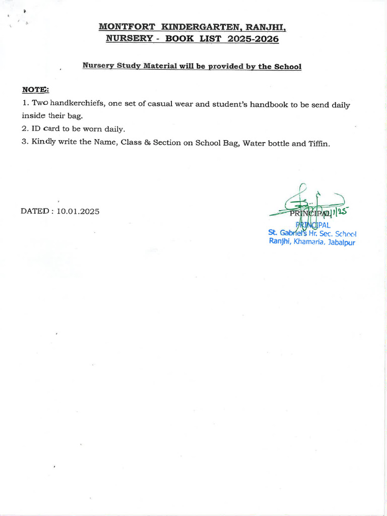 Booklist For 2025-26 | PDF