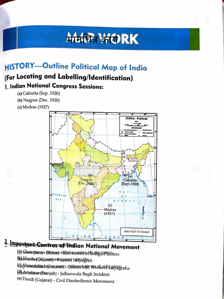 Cbse Map Work Class 10 (2023-24) | PDF