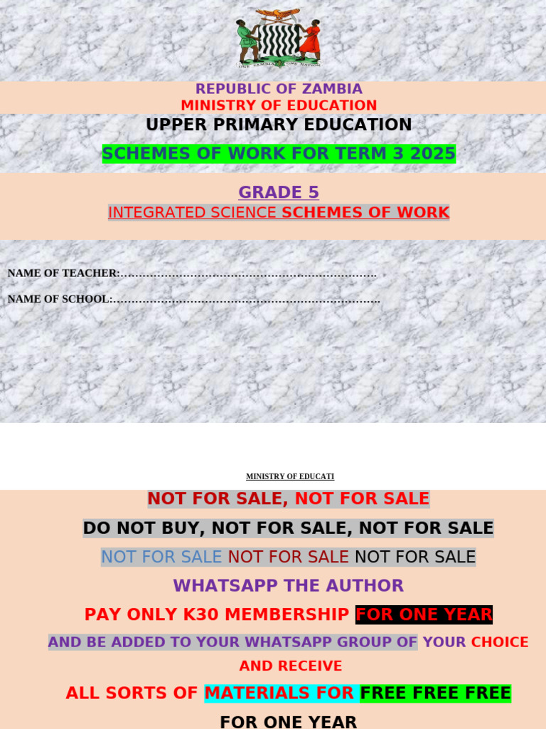 Grade 5 Term 3 Science Schemes 2025 | PDF | Weight | Machines