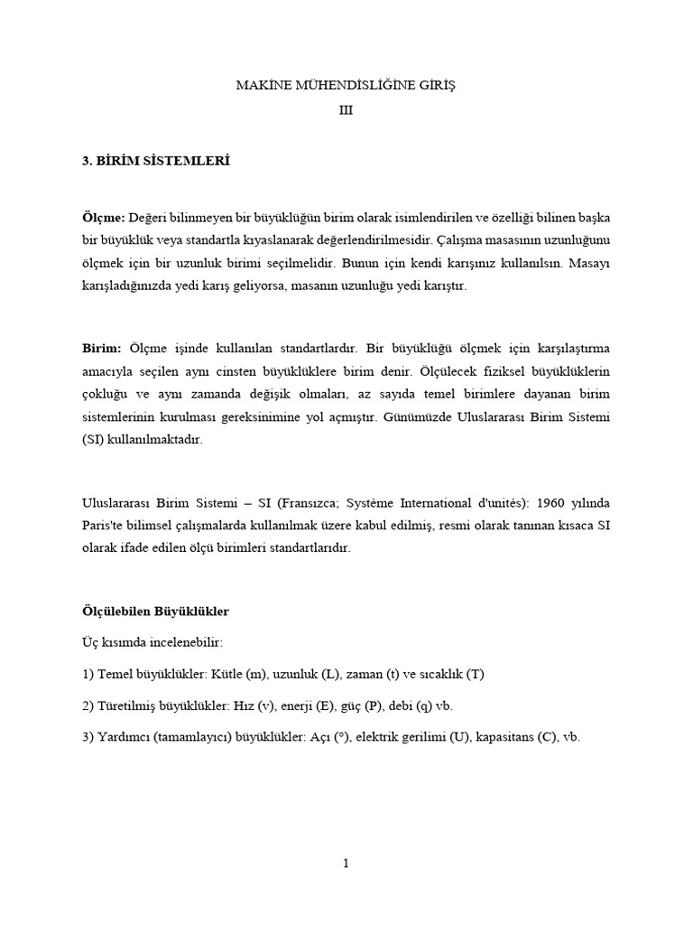 Not5 Birim Sistemi3 | PDF