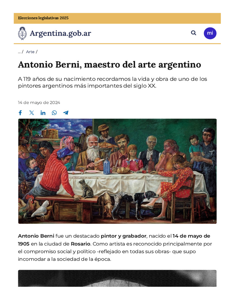 WWW Argentina Gob Ar Noticias Antonio Berni Maestro Del Arte Argentino ...