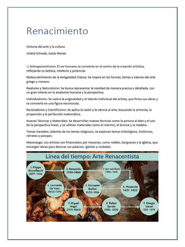 Claves Del Renacimiento En El Arte Pdf