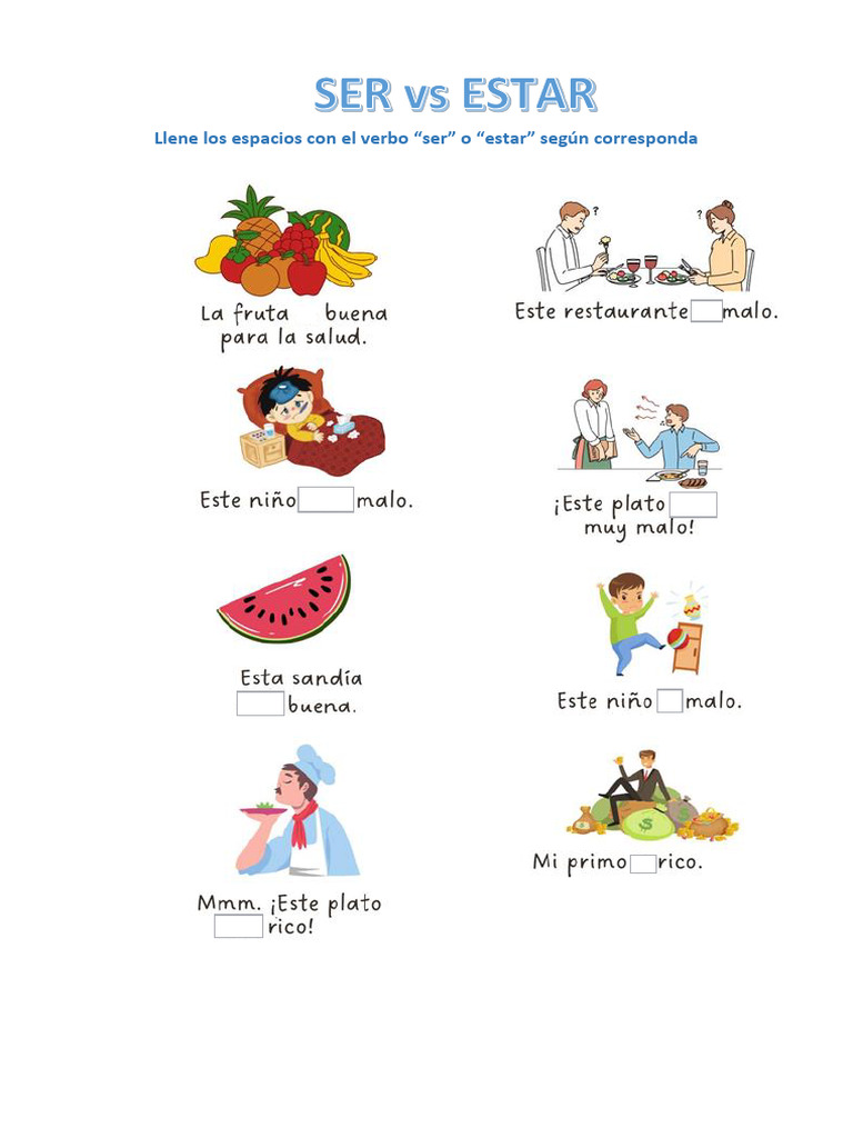 Ser Vs Estar | PDF