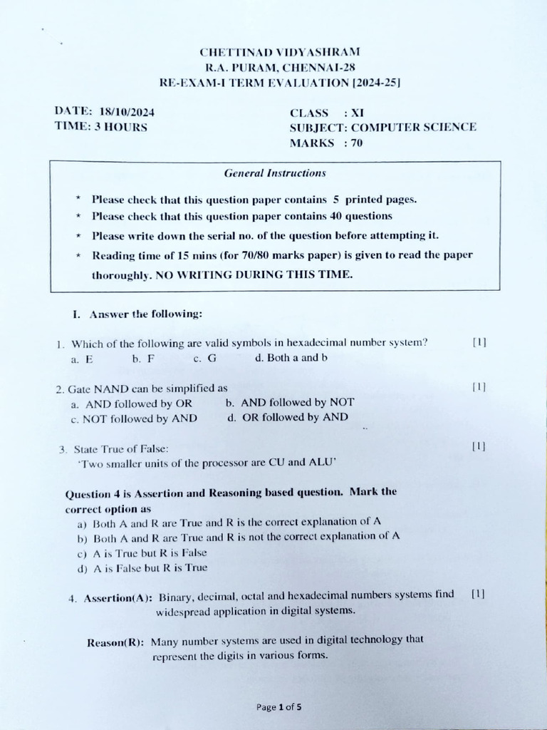 Computer Science Re-Exam Paper 2024 | PDF | Control Flow | Logic