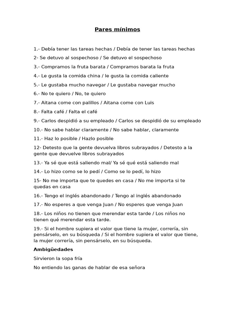 Pares Mínimos | PDF