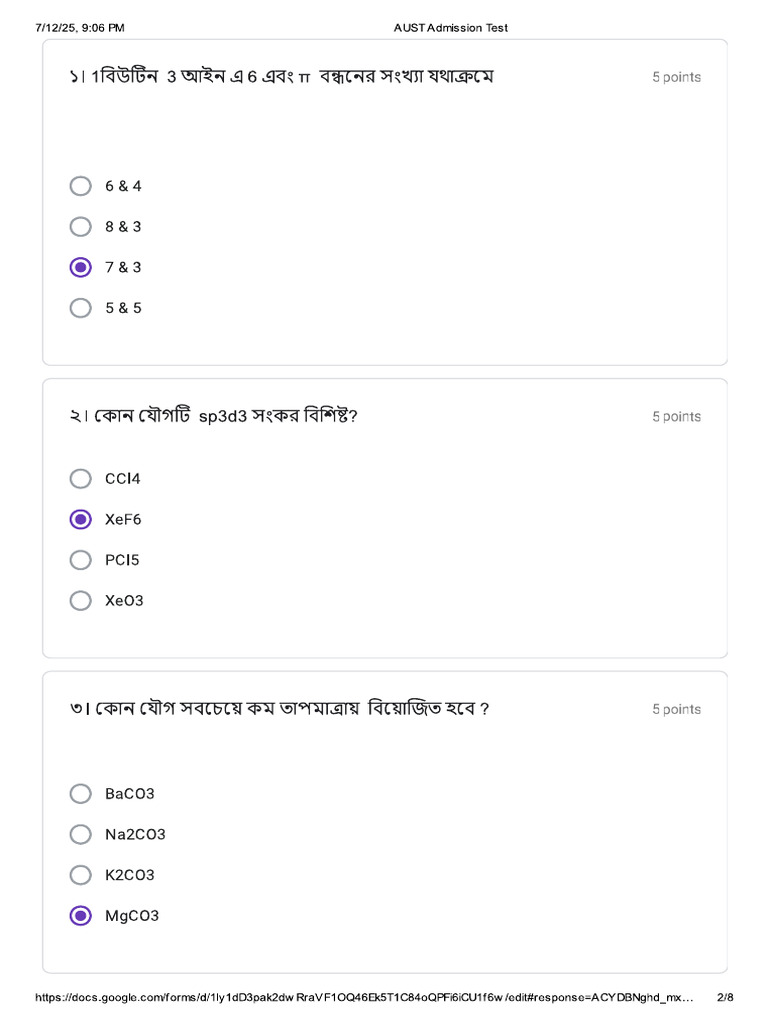 Chem Chapter 3 Ans | PDF