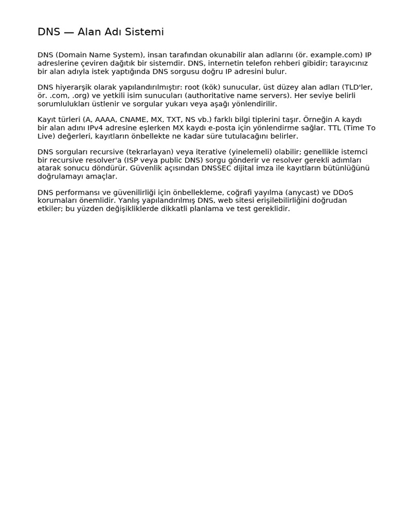 DNS Lesson Notes Summer | PDF