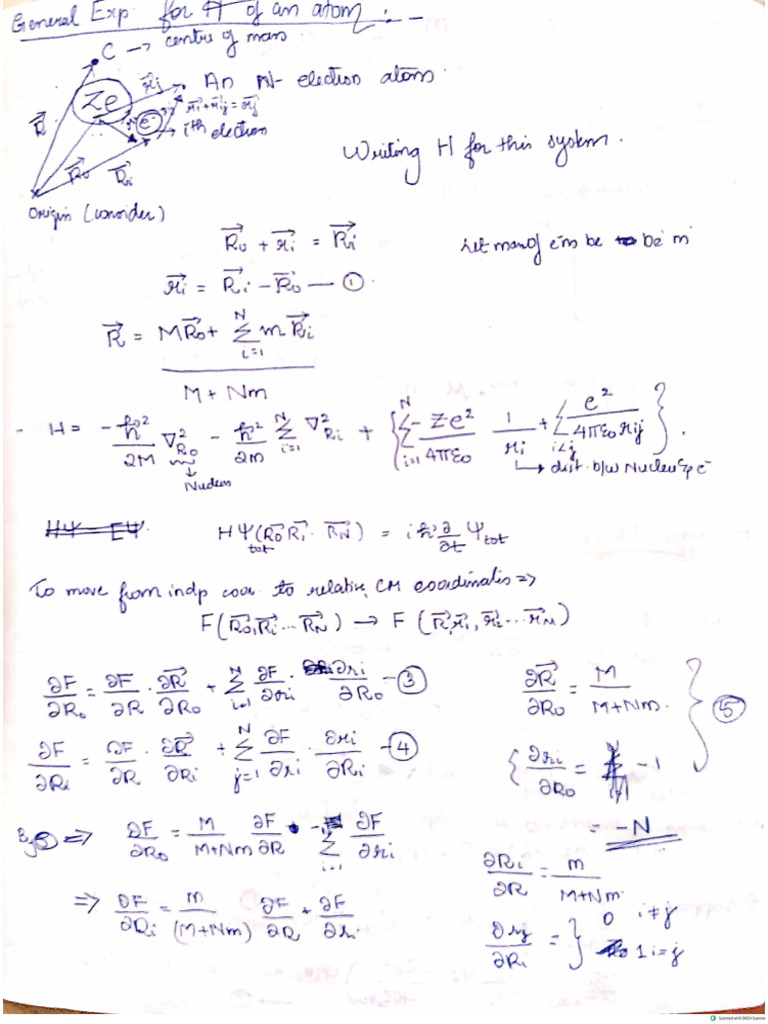 Atomic and Molecular Physics Handwritten Notes | PDF
