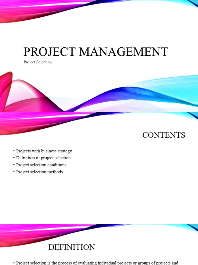 Understanding Project Selection Process | PDF | Net Present Value ...