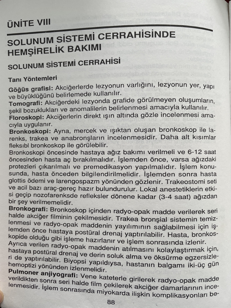 Solunum Sistemi Cerrahisi | PDF